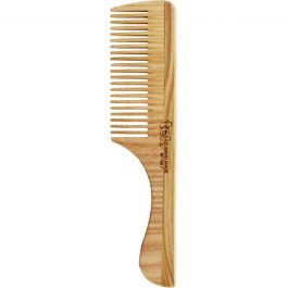 Fine Tooth Ash Wood Comb with Handle | Tek Italy Australia